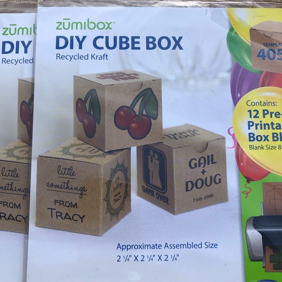 any | Office | Zumibox Diy Cube Box Recycled Kraft Template 45 | Poshmark